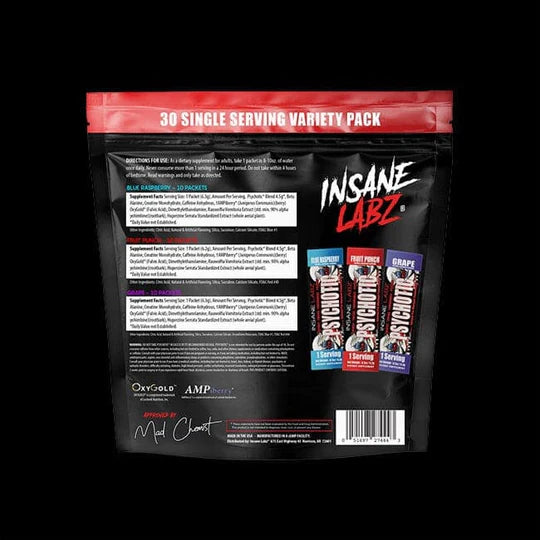 Insane Labs Psychotic Variety Pack (30 Servings) - ADVSupplements.com