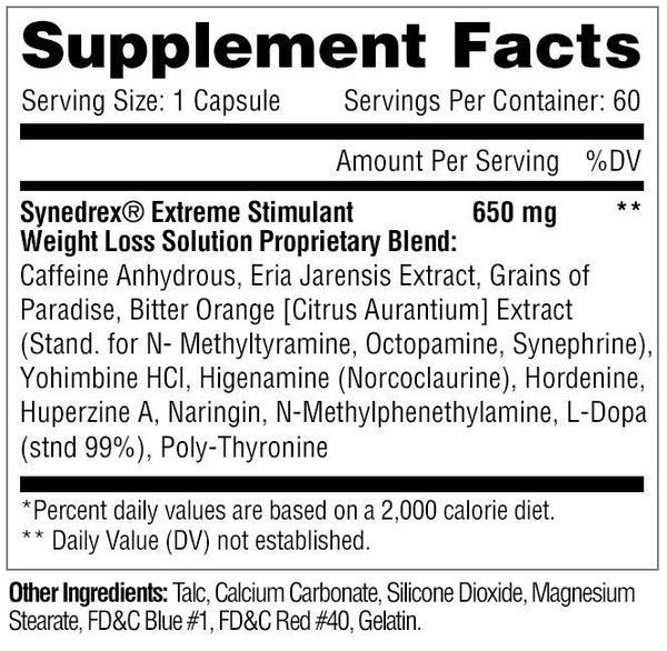 Metabolic Nutrition Synedrex (60 Capsules) - ADVSupplements.com